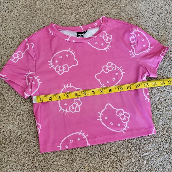 SHEIN | Tops | Shein X Hello Kitty Pink Crop Top | Poshmark